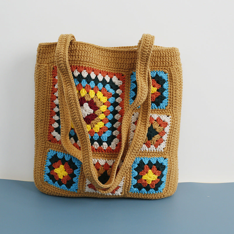Wool Weaving Check Pattern Shoulder Bag – Space Delight Co